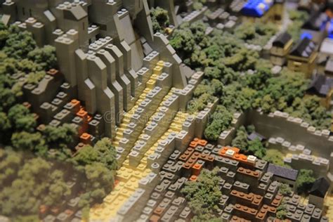 The Build From Lego Blocks On Display Editorial Stock Image Image Of Colours City 268948099
