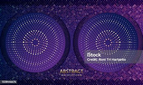 반짝이가 있는 추상적인 미래지향적인 다크 블루 배경 3d 배경 사실적인 벡터 그림입니다 3차원 형태에 대한 스톡 벡터 아트 및 기타 이미지 Istock