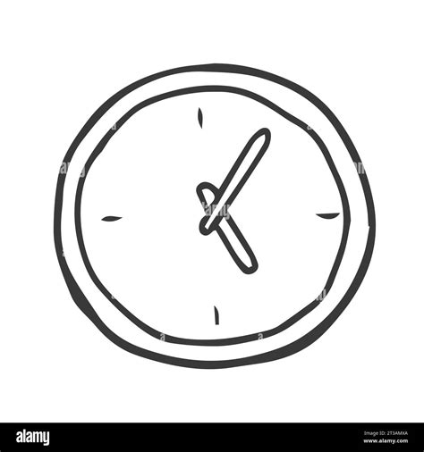 Clock Icon Doodle Vector Isolated Stock Vector Image And Art Alamy