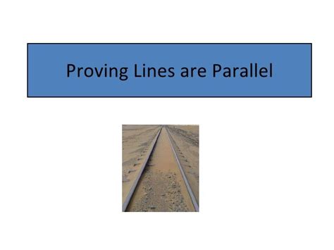 Proving Lines Are Parallel Diagram