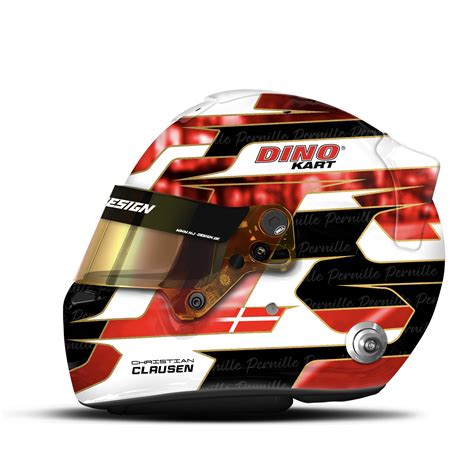 helmet design for christian clausen made on a bell rs7 pro