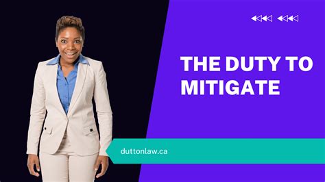 The Duty To Mitigate Ontario Dutton Law