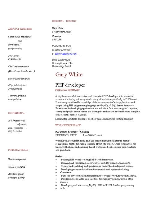 Experienced Php Developer Expertise In Programming And Developing