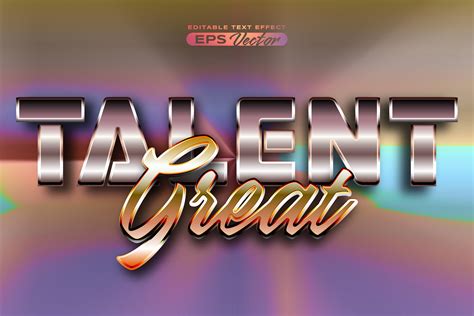 Retro Futuristic 80s Editable Text Style Graphic By Diqtam · Creative Fabrica