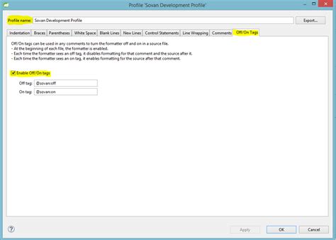 Java Eclipse Sts Tips Disable Formatting For Specific Section V