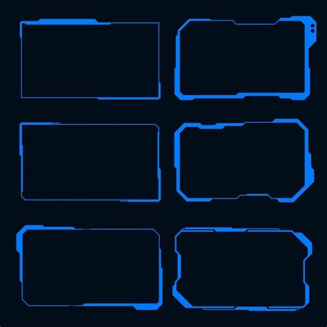Premium Vector Vector Hud Futuristic Set Hi Tech Frame Element