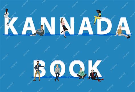 premium vector people on kannada book for web mobile app presentations
