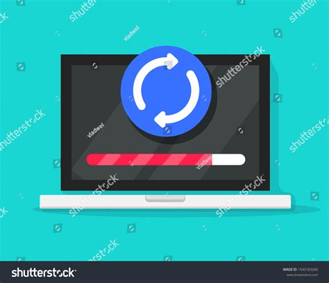 Laptop Loading Icon Updating Progress Bar 库存矢量图免版税 Shutterstock
