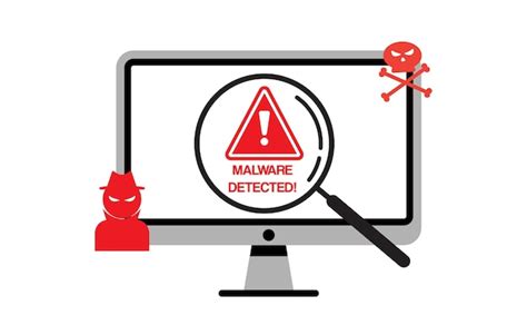 Premium Vector Compuiter Monitor Malware Virus And Bugs Detected