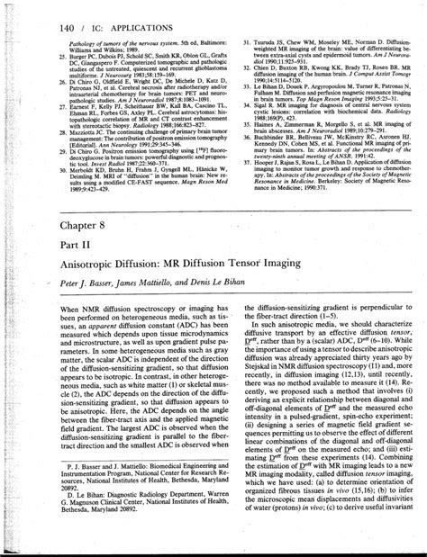 Pdf Anisotropic Diffusion Mr Diffusion Tensor Imaging