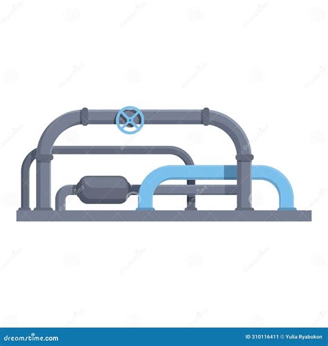 Gas Pipeline Transport Icon Cartoon Vector Energy Natural Flame Stock Vector Illustration Of