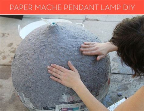 How To Make A Modern Paper Mache Lamp Diy Lamp Paper Mache Diy