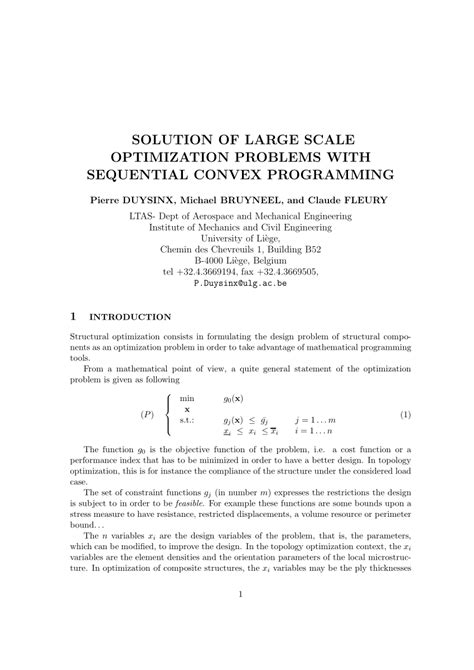 Pdf Solution Of Large Scale Optimization Problems With Sequential