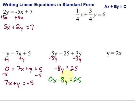 How To Put Linear Equations Into Standard Form Tessshebaylo