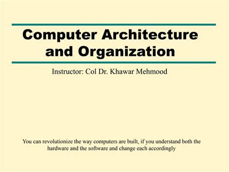 Computer Architecture And Organizationppt Programming Languages Computing