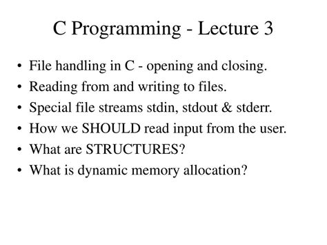 Ppt C Programming Lecture 3 Powerpoint Presentation Free Download
