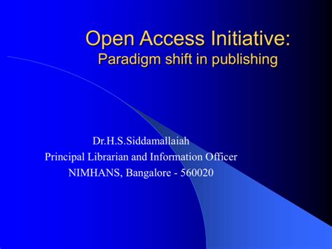open access a paradigm shift in publishing industry