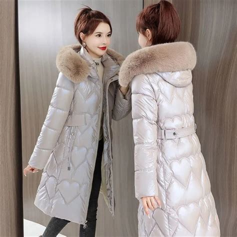 Badu Bg Ново зимно яке 2023 г Дамско кожено яке с качулка и пухени якета с памучна подплата