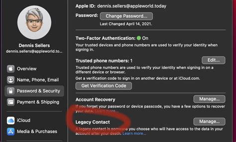 How To Set Up Legacy Contacts With Macos To Pass On Apple Id Access