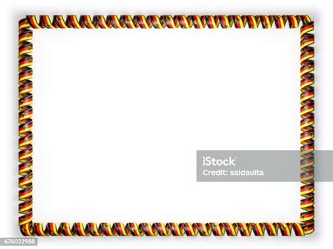 프레임과 리본 독일 플래그 황금 밧줄에서 테두리의 테두리 3 차원 일러스트 레이 션 공란에 대한 스톡 사진 및 기타 이미지 공란 교육 독일 Istock