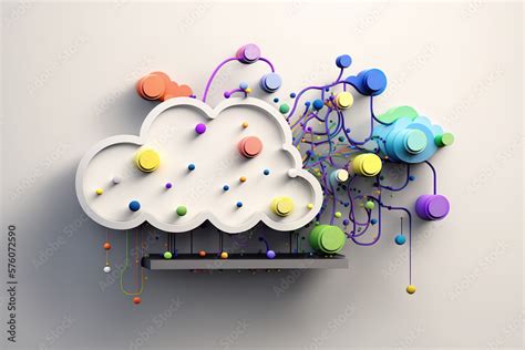 Cyber Security Ai Mind Network Management Modern Data Center Cloud Networking Ai Generated