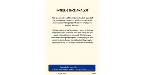 Intelligence Analyst Page 2 Intelligence Analyst Page 2
