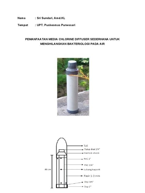 Bukti Pemanfaatan Chlorine Diffuser Sederhana Pdf