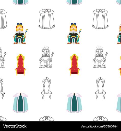 Royalty Icons Pattern Background Royalty Free Vector Image
