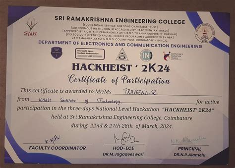 Praveena Rajan On Linkedin Hackathon Innovation Teamwork Hackheist