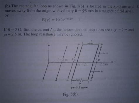 Solved B The Rectangular Loop As Shown In Fig B Is Chegg