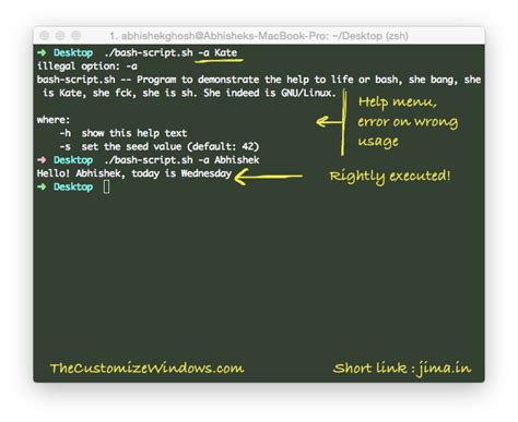 Adding Help And Option In Bash Script