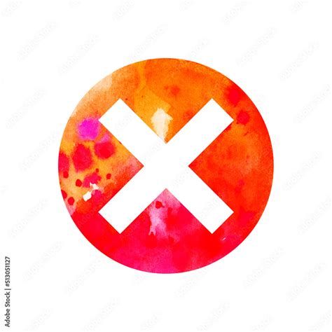 Icon Cancellation Symbol Cancel Icon Cross Mark Flat Red Icon Round X Mark Cancel Button