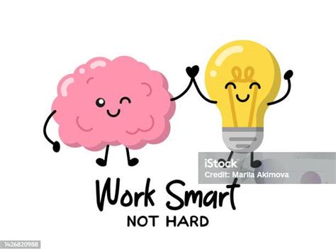 패치 배지 스티커 포스터를위한 인간의 두뇌와 램프 전구 아시아 일본 카와이 스타일의 귀여운 재미있는 만화 캐릭터 아이콘 똑똑한