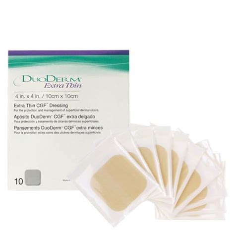 Duoderm Extra Thin Surgical Dressing Patch 10cm X 10cm 4” X 4” 10s