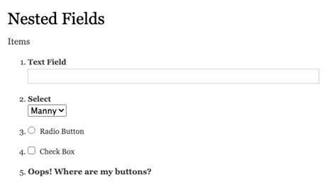 Radios And Checkboxes Not Rendered Correctly When Nested Inside Other