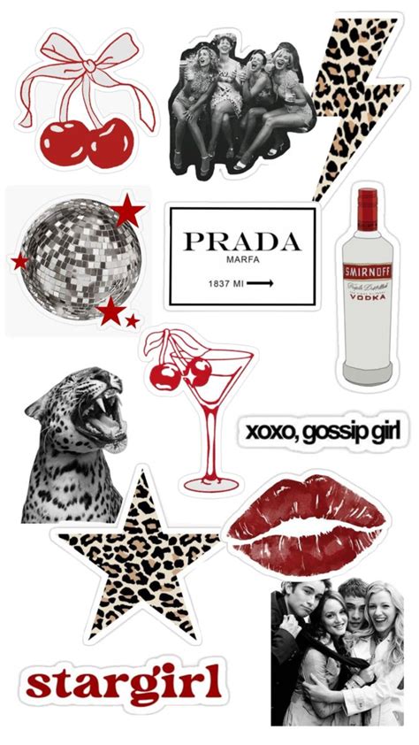 Some Stickers That Are On Top Of Each Other