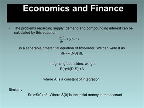 First Order Linear Differential Equation Pptx