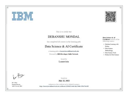 Debanshu Mondal On Linkedin Learnbay Ibm Skillup Datascience