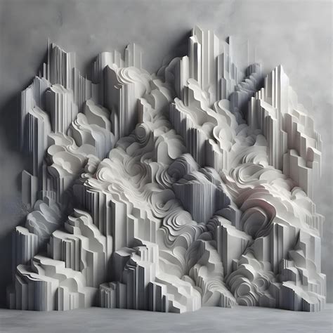 Premium Photo Abstract 3d Rendering Of Geometric Shapes In White And Gray Colors