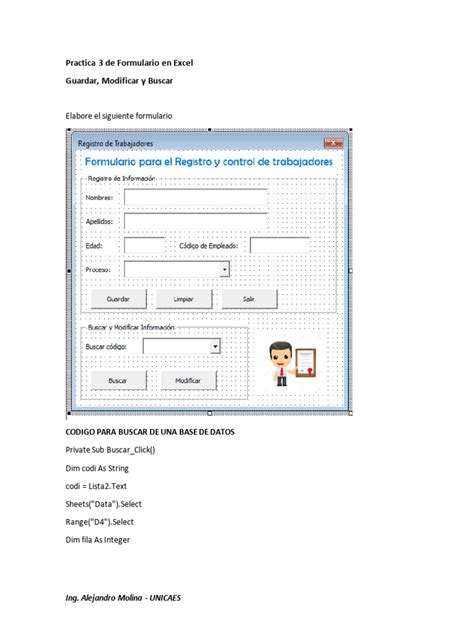 practica 3 de formulario en excel pdf informática