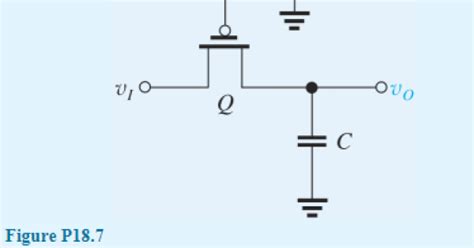 18 7 Figure P18 7 Shows A Pmos Transistor Operating As A Switch In The On Position Figure P18 7