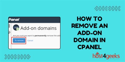 How To Remove An Add On Domain In Cpanel Host4geeks Llc