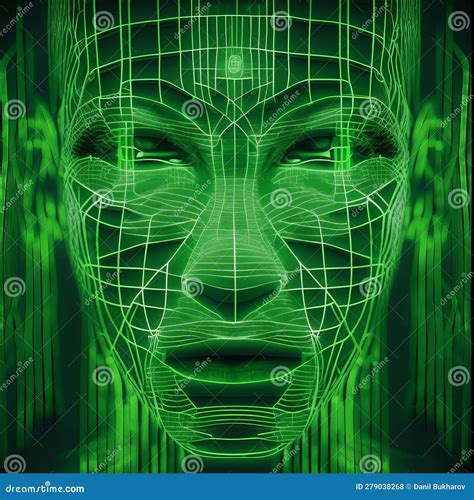 Artificial Intelligence Portrait Stock Illustration Illustration Of