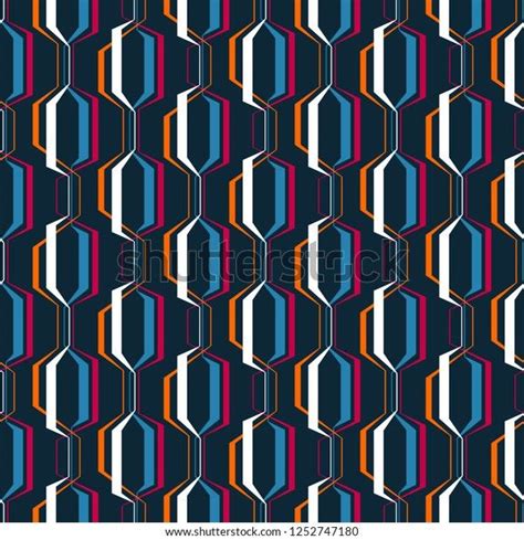 Abstract Geometric Seamless Pattern Simple Wavy Immagine Vettoriale Stock Royalty Free