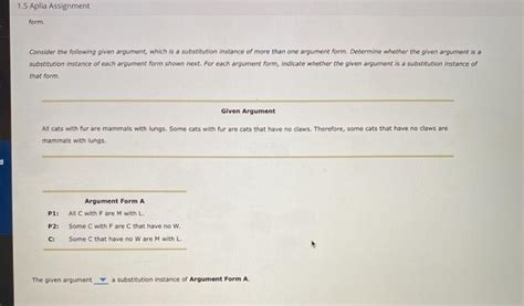 Multiple Argument Formsanswer All 6 Questions With