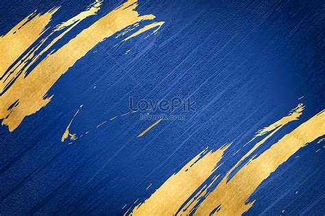 크리 에이 티브 블루 잉크 스트로크 배경 이미지 Hd 블루 골드 뇌졸중 수묵화 배경 사진 무료 다운로드 Lovepik