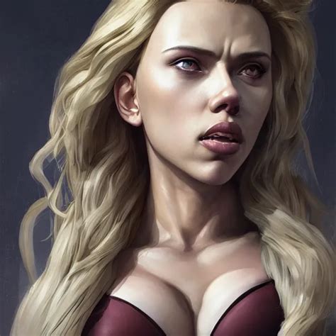Detailed Portrait Of Scarlett Johansson As A Female Stable Diffusion