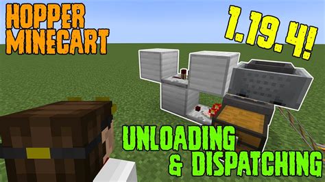HOPPER MINECART UNLOADER DISPATCHER Tutorial VERY EASY