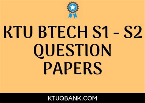 KTU Btech Question Papers 1st Year Semester 1 Semester 2 2015