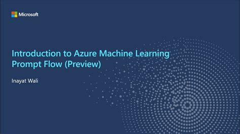 introduction to azure machine learning prompt flow youtube